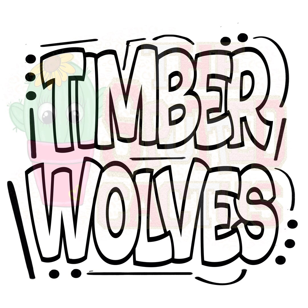 Timberwolves Outline Font Mascot Spirit PNG - Etsy