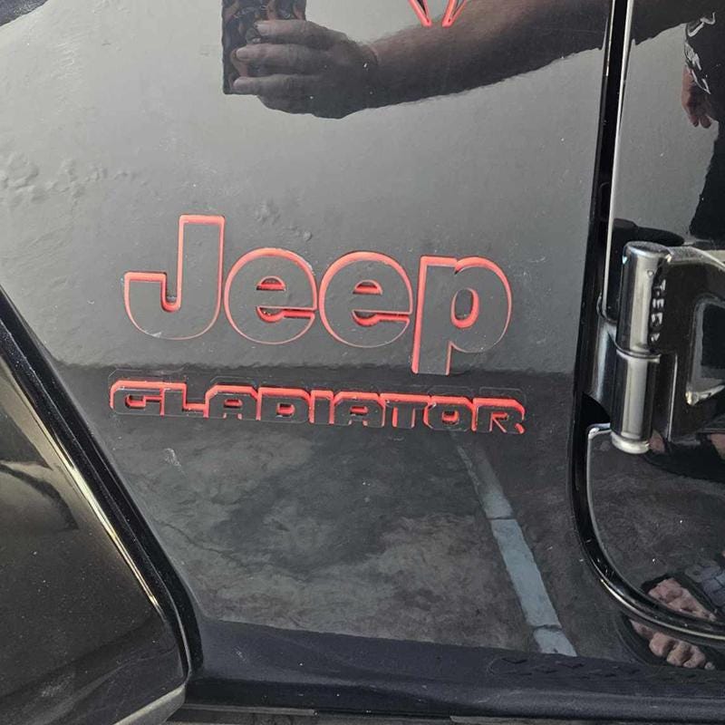 Jeep "gladiator" Acrylic Emblems for Fenders (L/R Set) - Etsy