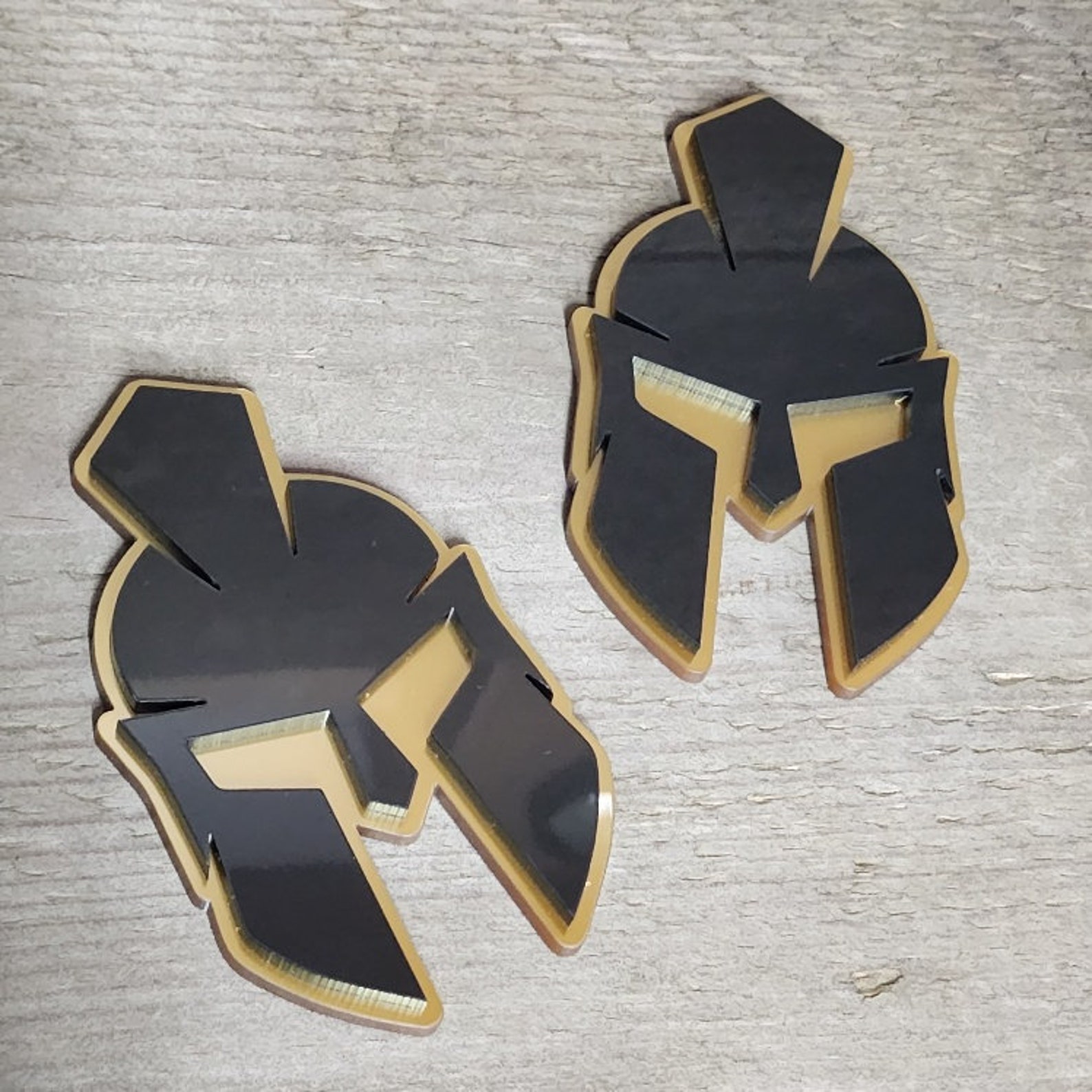 Gladiator Acrylic Helmet Badge - Etsy