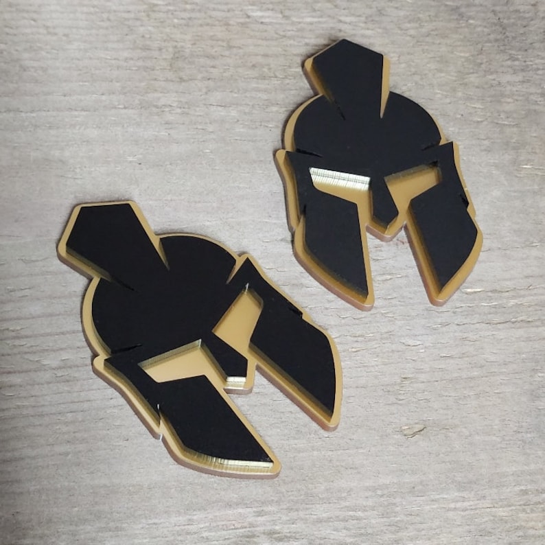 Gladiator Acrylic Helmet Badge - Etsy