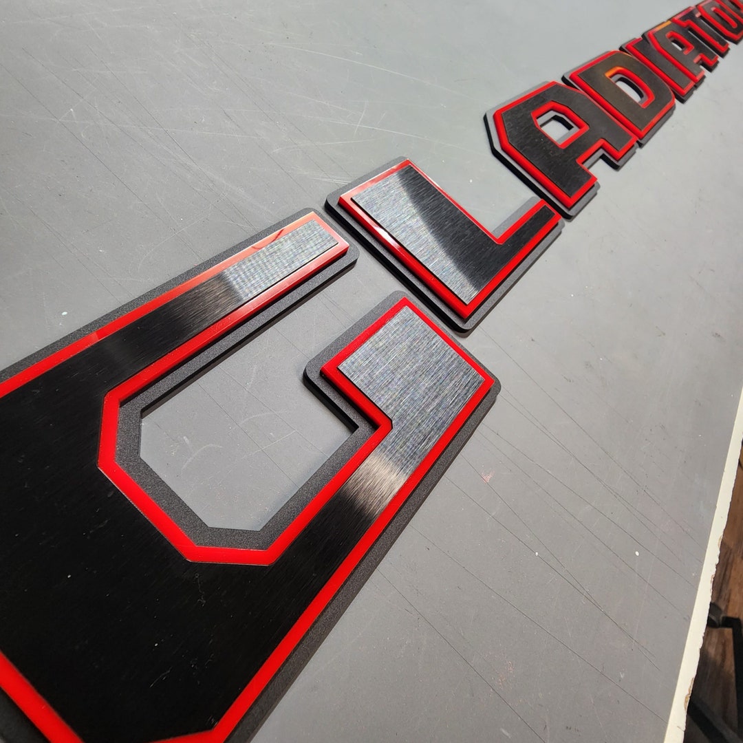 Jeep "gladiator" Elite 3 Color Acrylic Tailgate Emblem. - Etsy