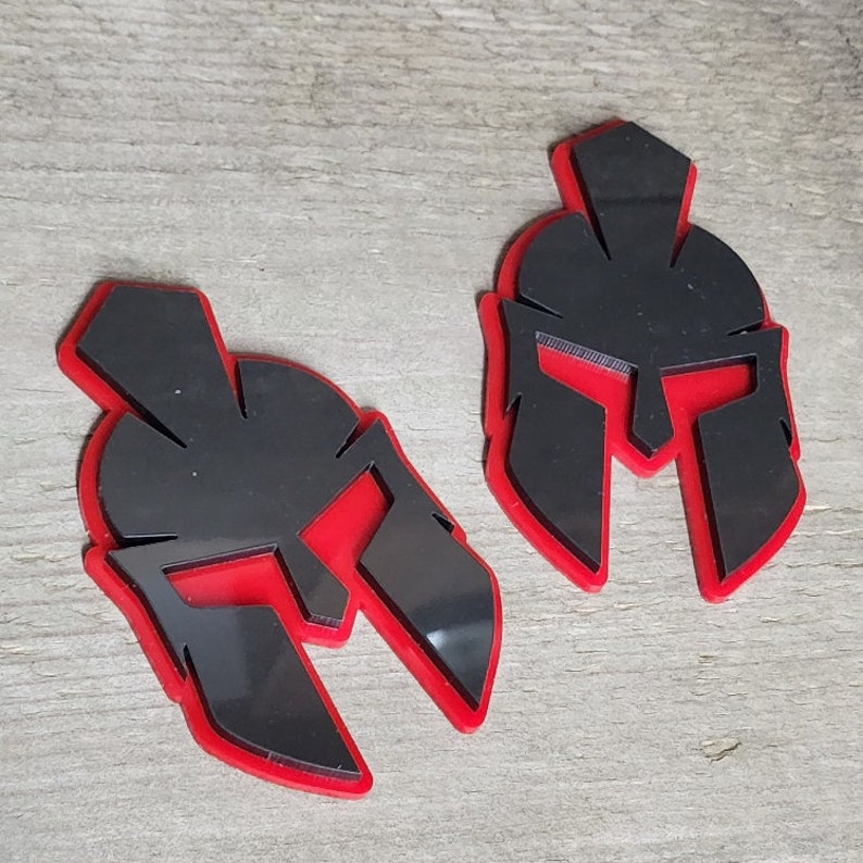 Gladiator Acrylic Helmet Badge - Etsy