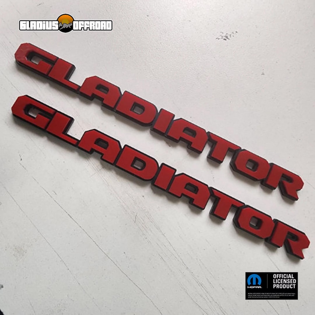 Jeep "gladiator" Acrylic Emblems for Fenders (L/R Set) - Etsy