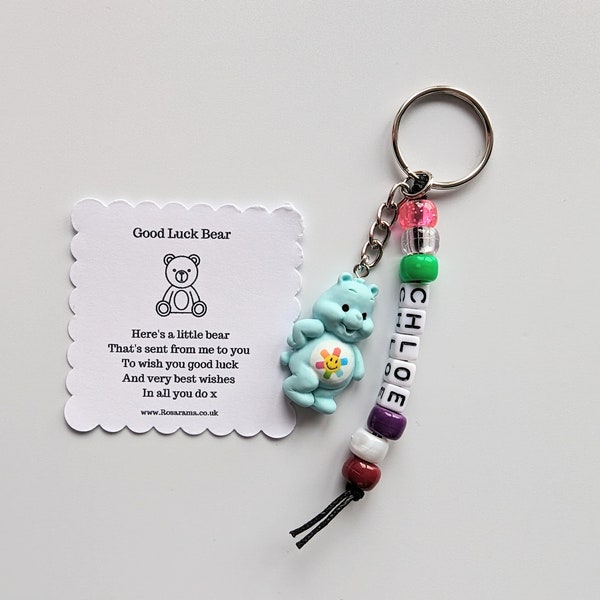 Personalised Good Luck Teddy - Etsy UK