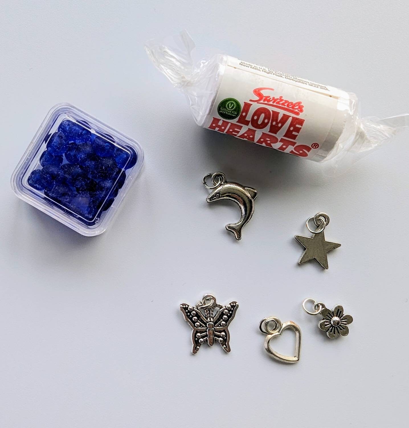 Jewellery Kit, Make Your Own Bracelets, Blue Seed Bead Mix, Crystal ...