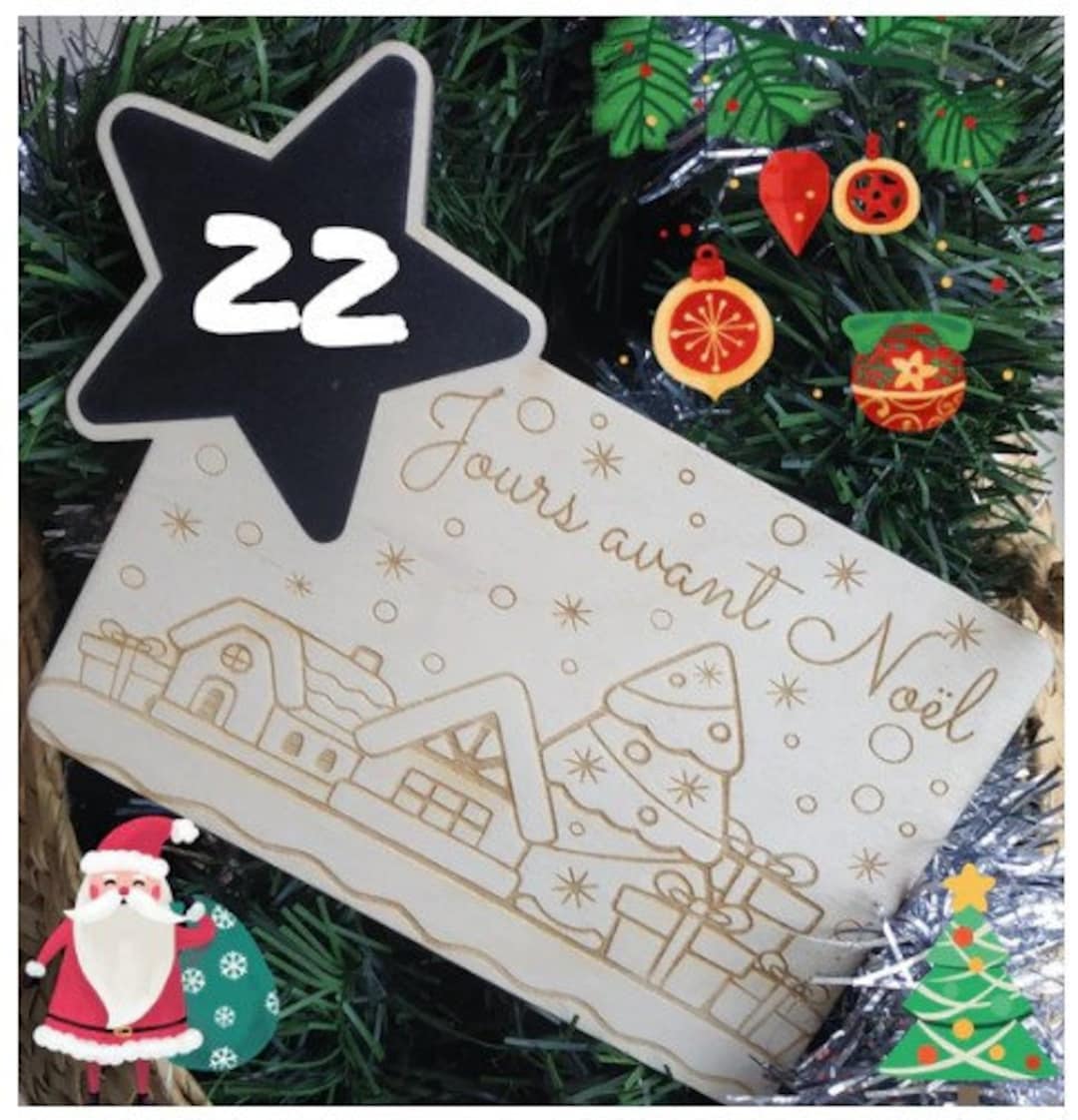 Compte à rebours Noël Décompte de Noël Compteur de dodos/jours - Etsy ...