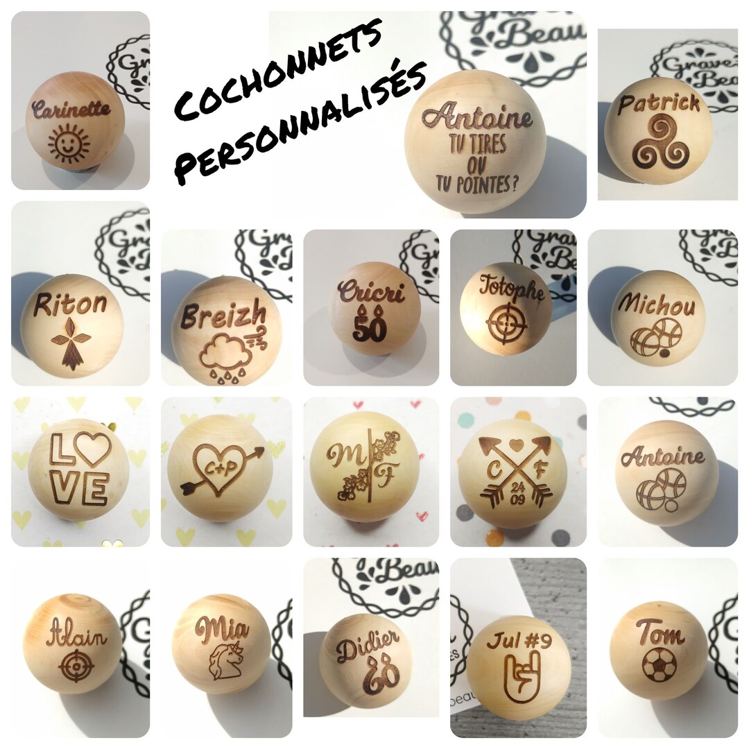 Cochonnet personnalisable de A à Z - Etsy France