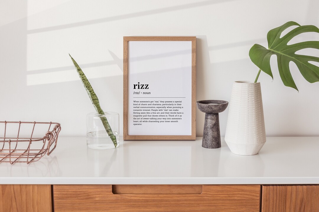 Rizz Definition Print Poster, Dictionary Print, Minimalist Poster ...