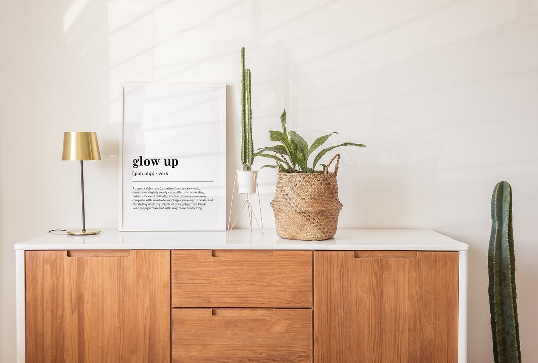 Glow up Definition Print Poster, Dictionary Print, Minimalist Poster ...