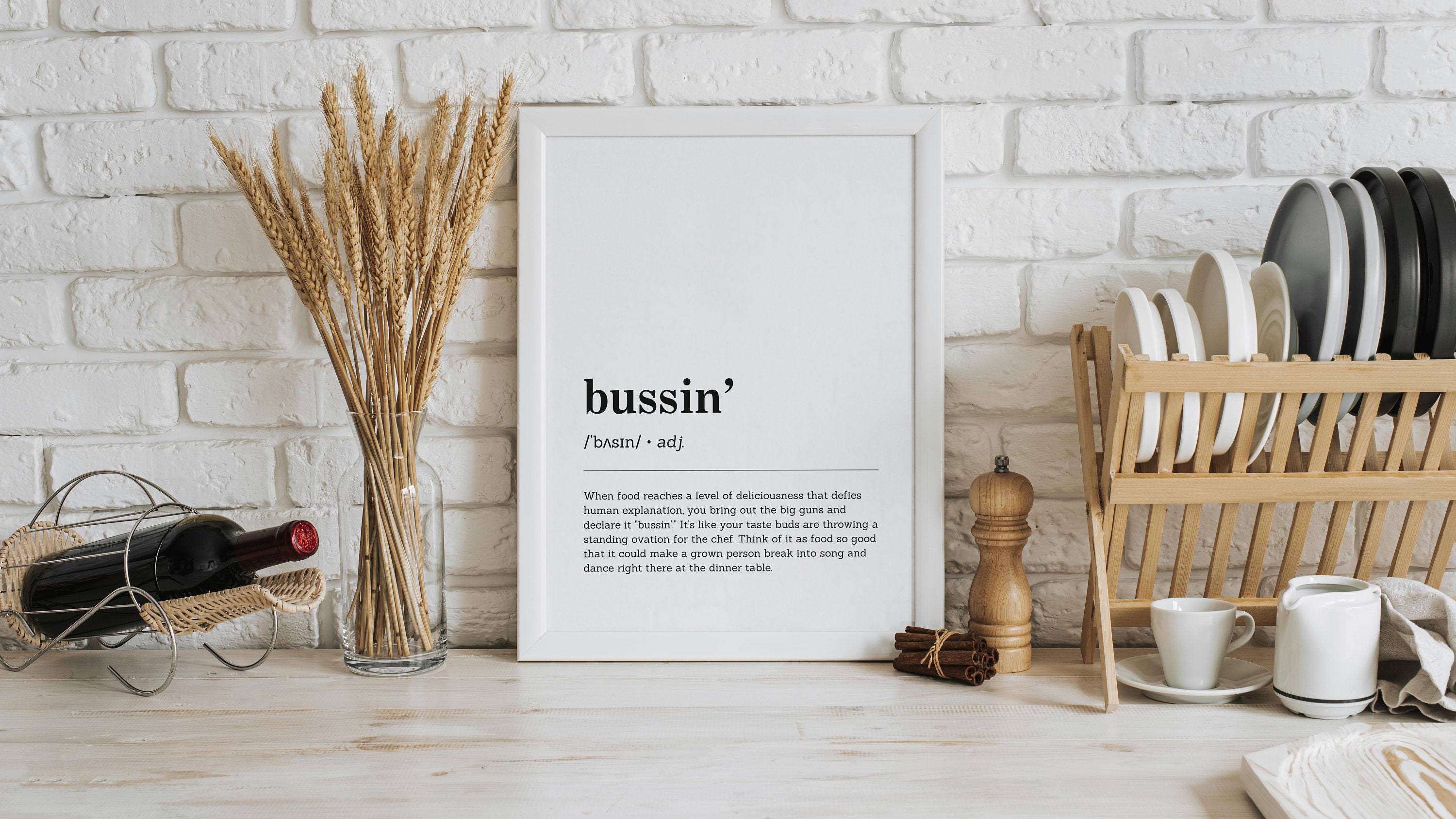 Bussin' Definition Print Poster, Dictionary Print, Minimalist Poster ...
