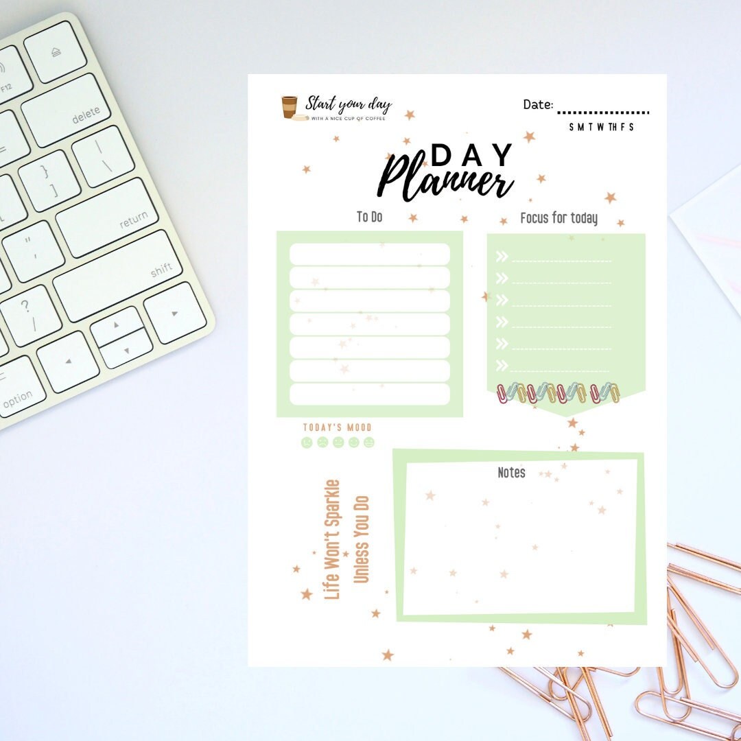 Updated Daily Planner Day Scheduler Plan Your Day To-do - Etsy