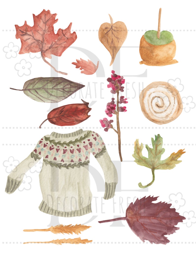 Fall Season Clipart, Instant Download, Seasonal Fall Design, Personal ...