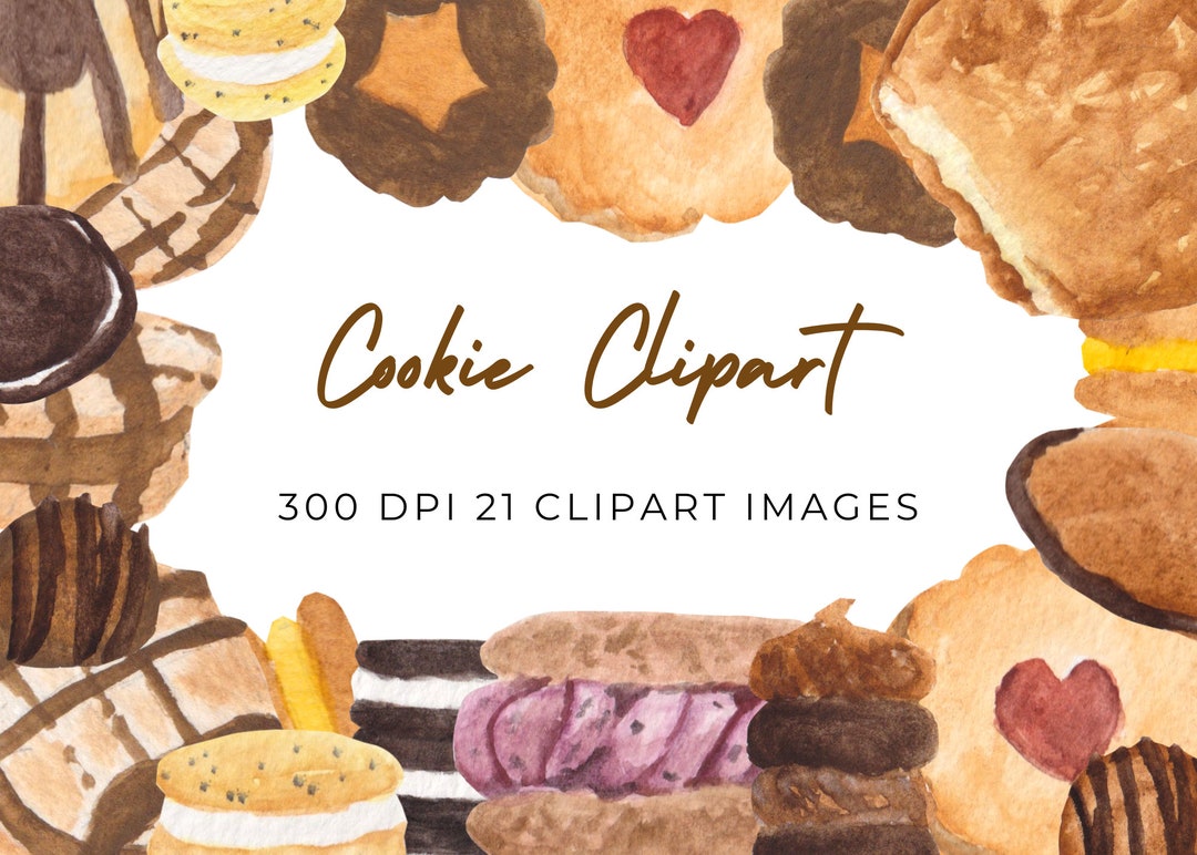 Cookie Clipart, Dessert Clipart, Instant Download, Cookie Decoration ...