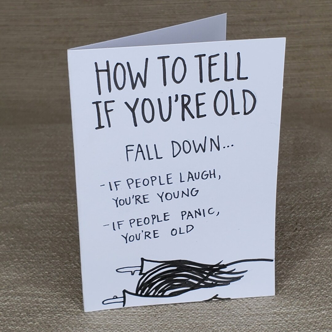 How to Tell You're Old Greeting Card - Etsy