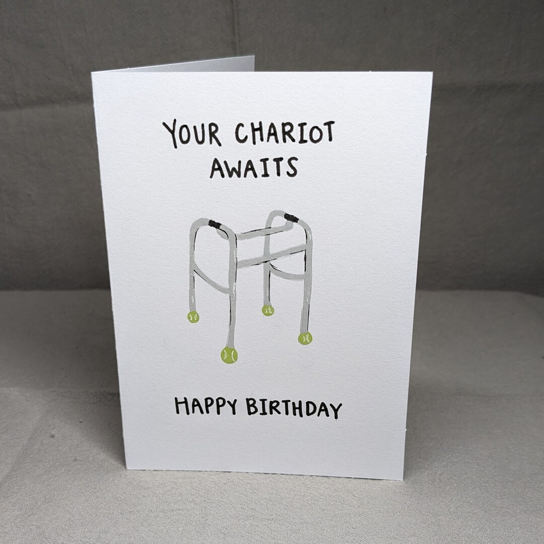 Your Chariot Awaits Birthday Card - Etsy