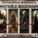 Printable Bookmarks, Instant DOWNLOAD, Set of 4, Lovecraftian Halloween ...