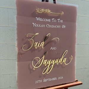 Elegant Nikkah Welcome Sign, Nikkah Welcome Sign, Wedding Decorations ...