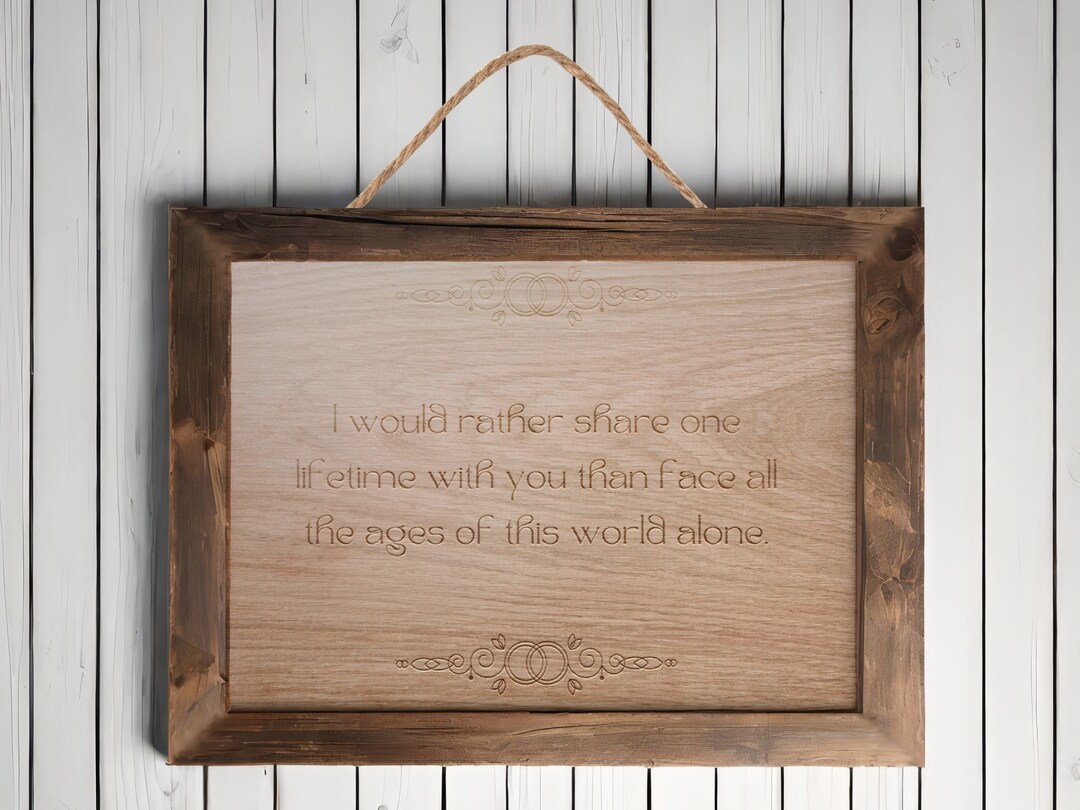 Double Wood Inlay Quote Sign - Beautifully Crafted Perfect Personalized ...