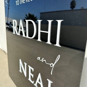 Elegant Arched Reception Welcome Sign, Personalized Acrylic Sign ...