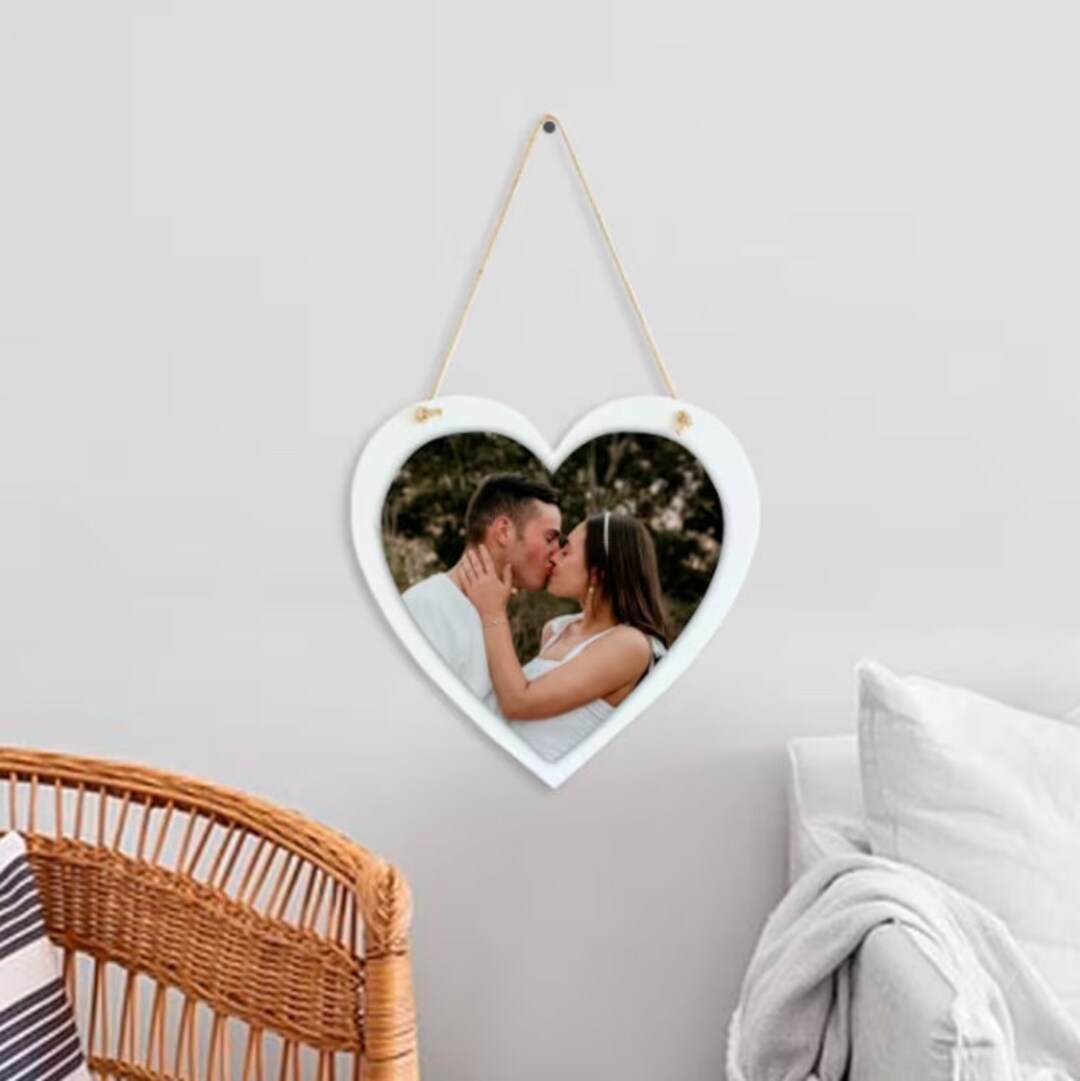 Custom Photo Heart Hanging Frame | Valentines Day Gift | Gift for ...