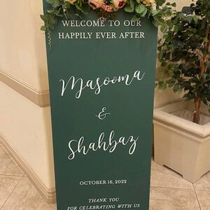 Floor Sign With Custom Color Custom Wedding Sign Floor Wedding Sign ...
