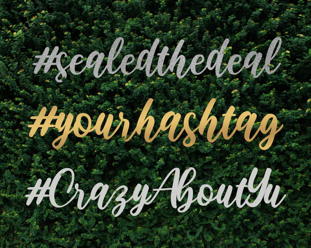 Acrylic Wedding Hashtags | Custom Hashtag Sign | Wedding Hashtag Sign ...