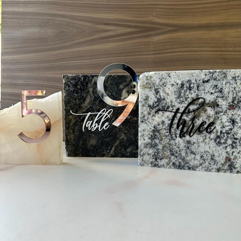Stone Table Numbers - Etsy