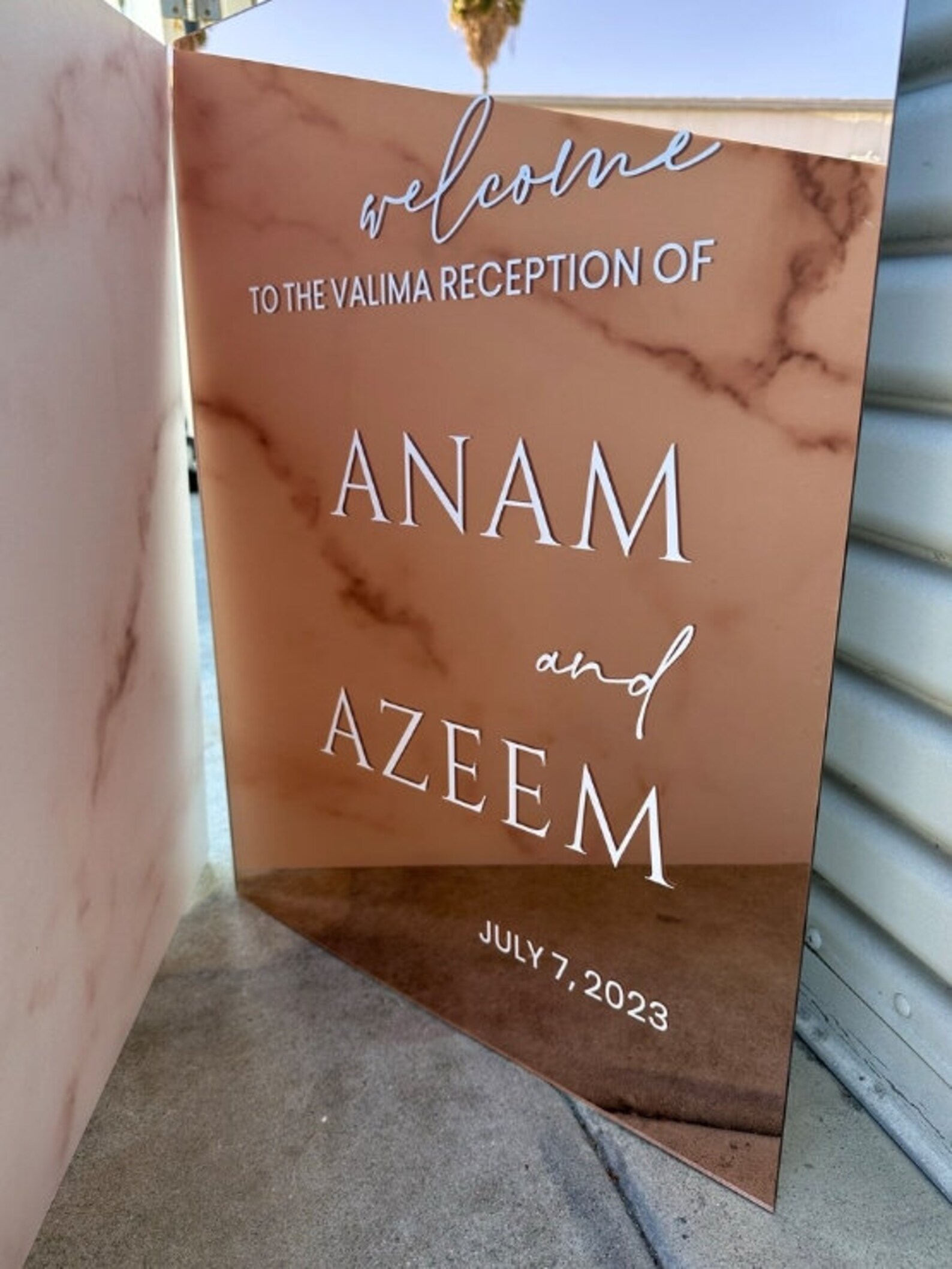 Elegant Arched Reception Welcome Sign, Personalized Acrylic Sign ...