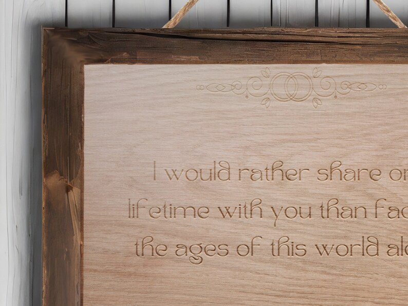 Double Wood Inlay Quote Sign - Beautifully Crafted Perfect Personalized ...