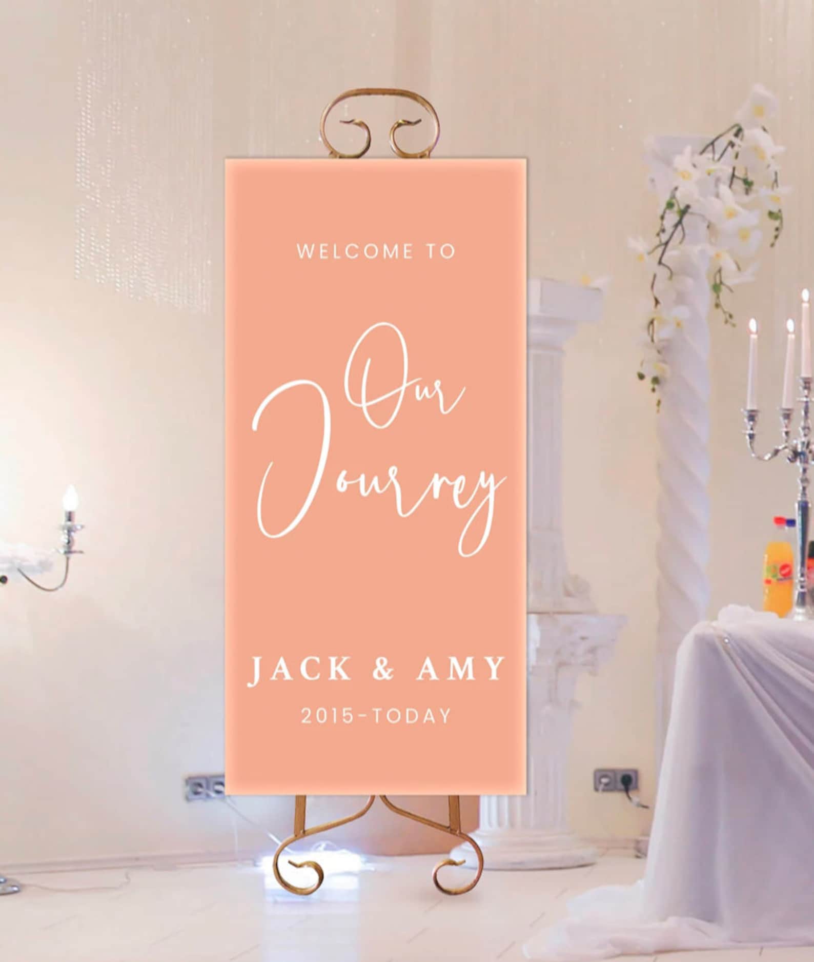 Floor Sign With Custom Color Custom Wedding Sign Floor Wedding Sign ...