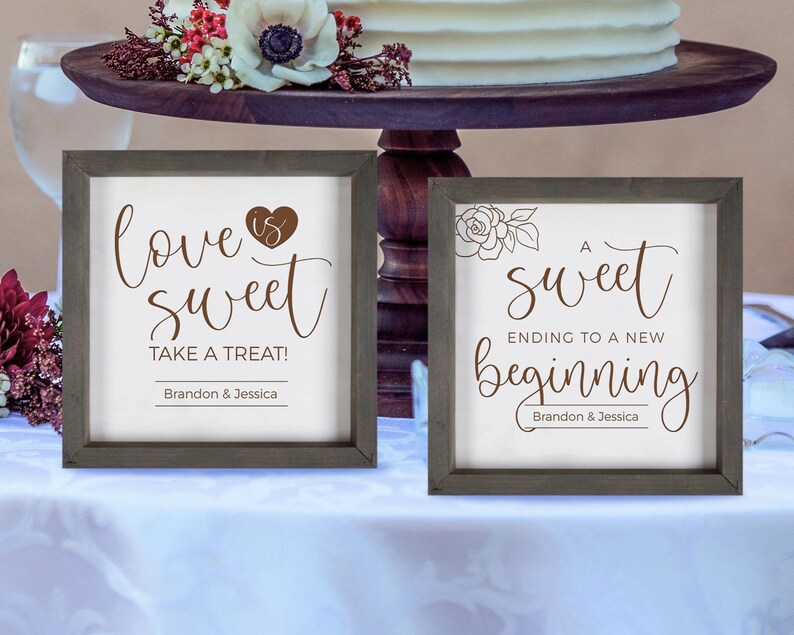 Dessert Table Sign Dessert Table Sign for Wedding Rustic Wedding ...