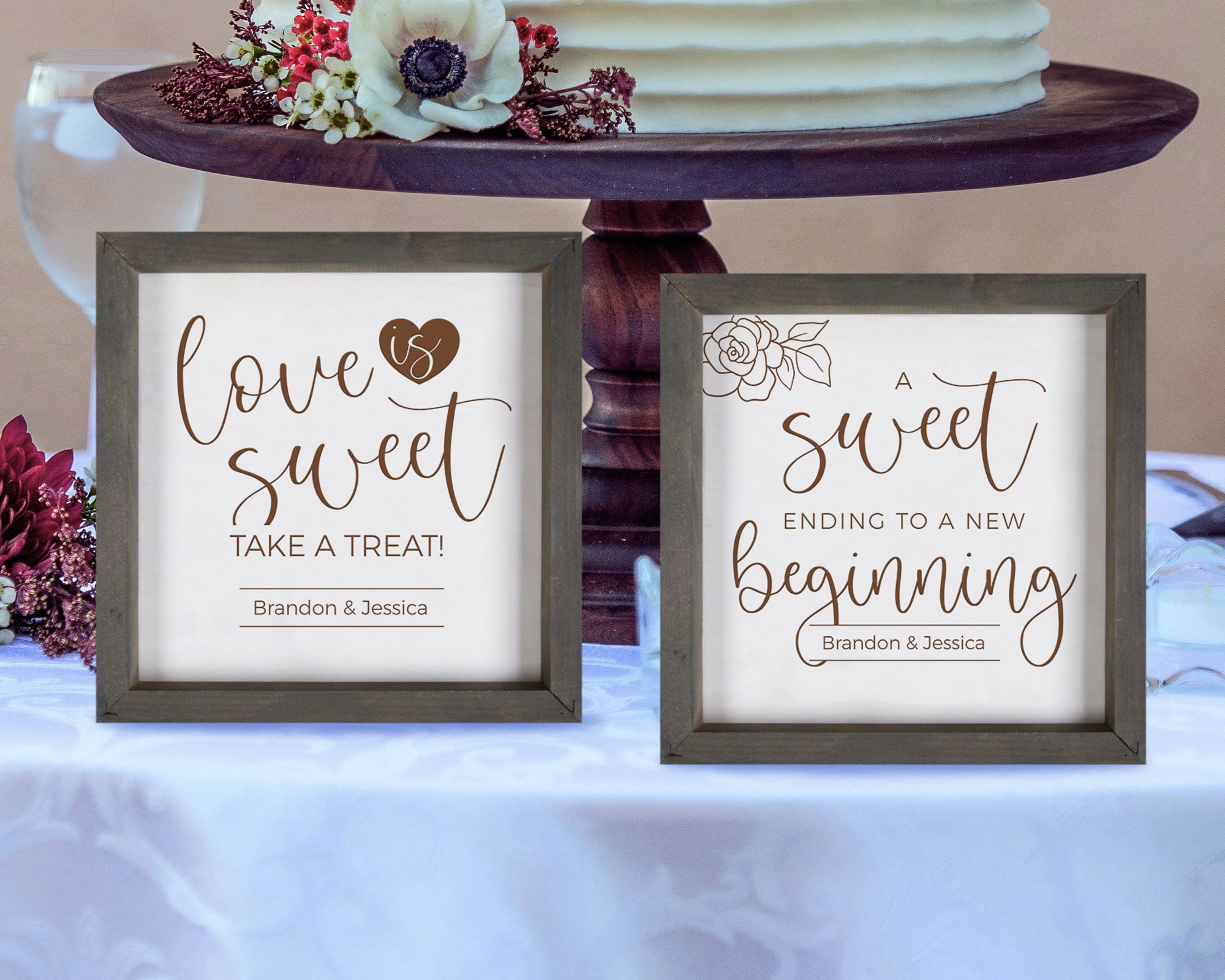 Dessert Table Sign Dessert Table Sign for Wedding Rustic Wedding ...