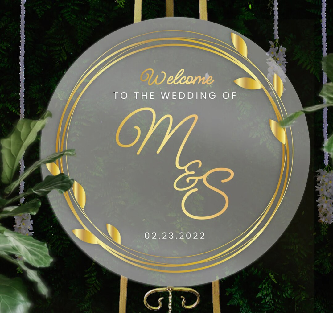 Frosted Acrylic Round Sign | Round Wedding Signs | Wedding Signs ...
