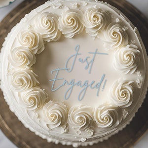 Cursive Acrylic Cake Topper Personalized Elegant Script Mirror Cake ...