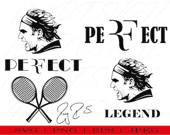 Roger Federer Stencil - Etsy