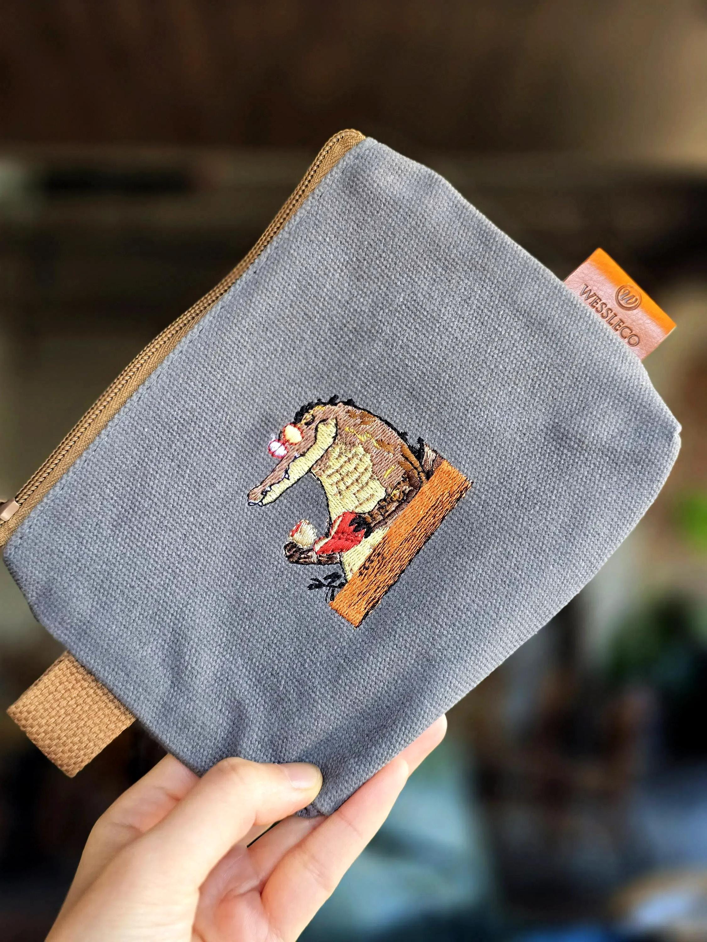 Embroidered Frog Coin Purse: Personalized Canvas Pouch - Etsy