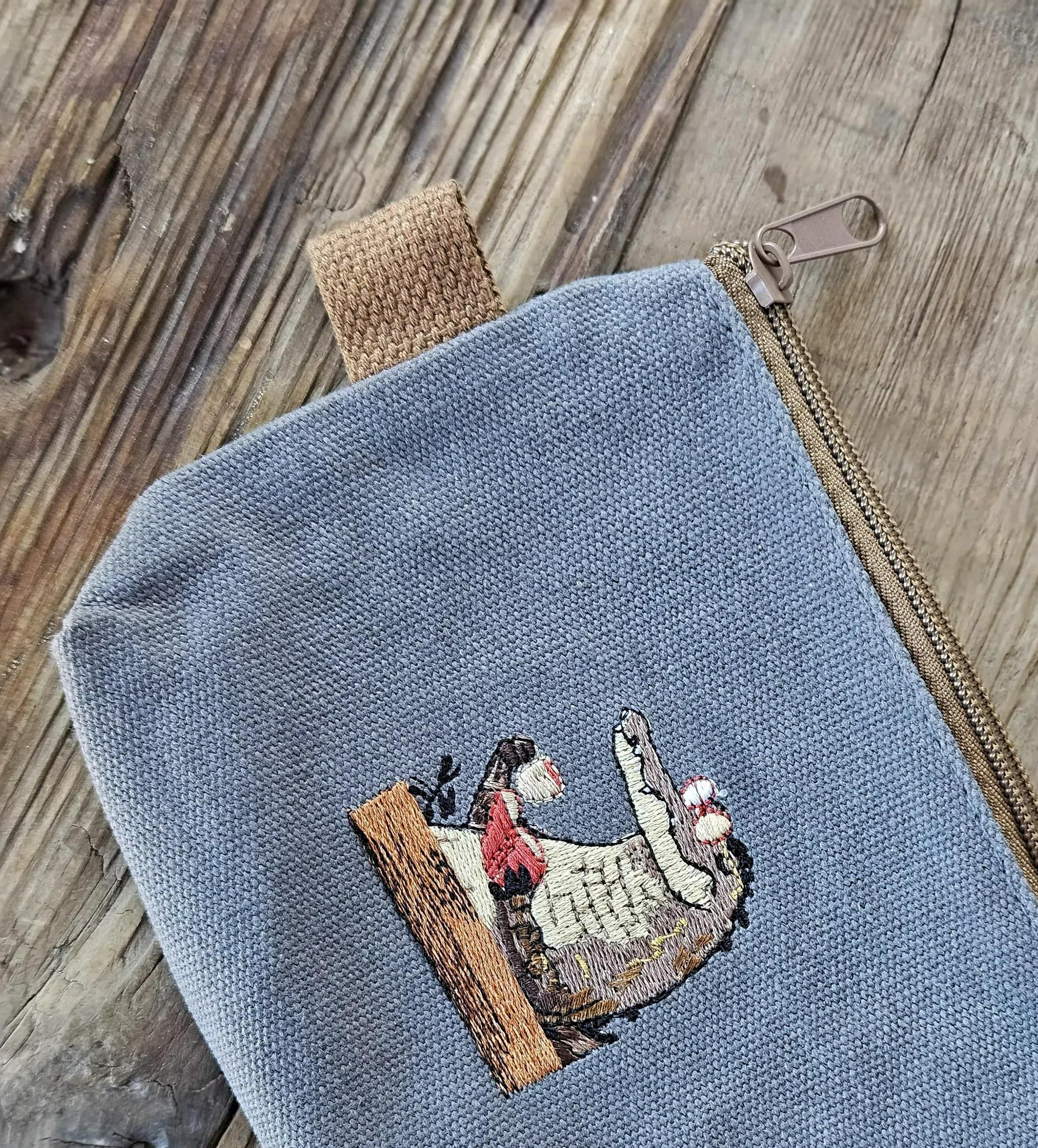 Embroidered Frog Coin Purse: Personalized Canvas Pouch - Etsy