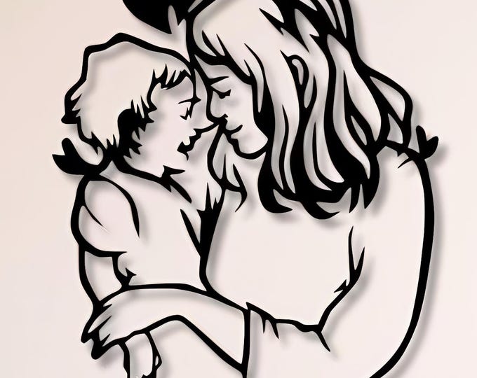 Mom Child Svg Dxf Files , Laser Cut File , - Etsy Canada