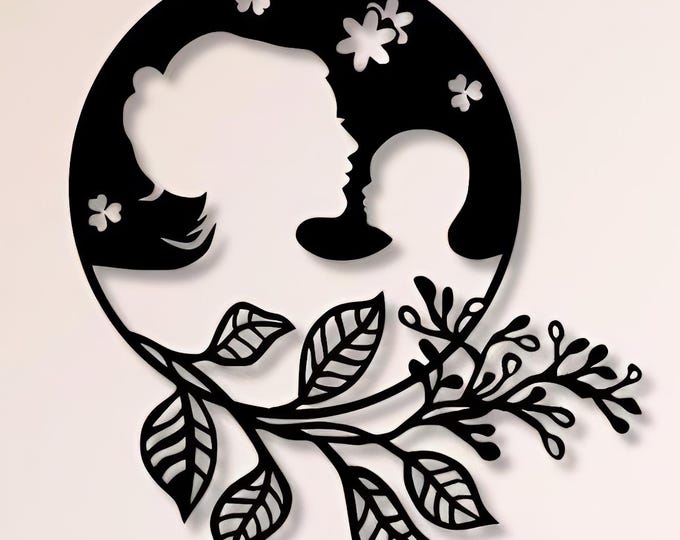 Mom Child Svg Dxf Files , Laser Cut File , - Etsy Canada