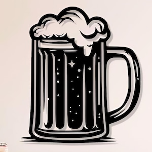 Beer Dxf Svg Png Files , Beer , Glass , Foam , Cold , Pub , Wall Art ...