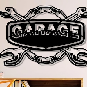 Garage Sign Dxf Svg Png Files , Garage , Tools , Chain , Gear , Car ...