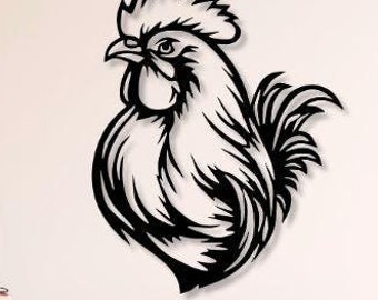 Rooster Svg Dxf Png Files Rooster Face Wall Art Cut File for Cnc Laser ...