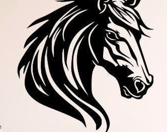 Horse Head Dxf Svg Png Files , Horse Wall Art Decor , Horses , Design ...