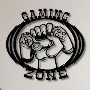 Gaming Zone Dxf , Svg , Png , Files , Gamer , Laser Cut , Wall Art ...