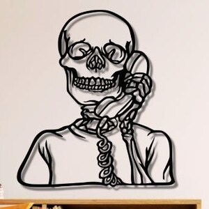 Skull Phone Dxf , Svg , Png , Files , Telephone , Skull , Call , Center ...