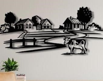 Farm Dxf ,svg , Png , Files , Laser Cut , Farm , Farmer , Village ...
