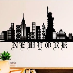 Newyork Skyline Dxf Svg Png Files , Newyork , Scene , Wall Art , Cut ...