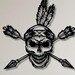Skull Indian Dxf , Svg , Png , Files , Indians , Skull , Arrow , Arrows ...