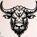 Aggressive Bull Dxf Svg Png Files Bull Face Wall Art Cut File for Cnc ...