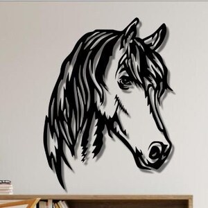 Horse Face Dxf Svg Png Files Horse Head Face Wall Art Cut , File , for ...